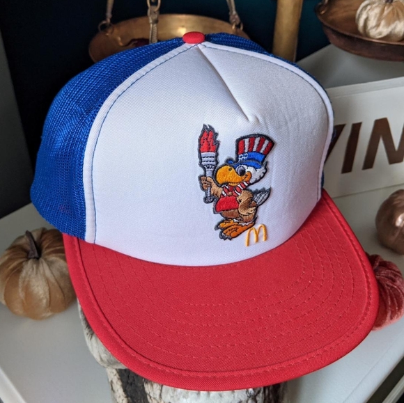 McDonald's | Accessories | Mcdonalds Olympic Eagle Snapback Cap Vintage 984 | Poshmark